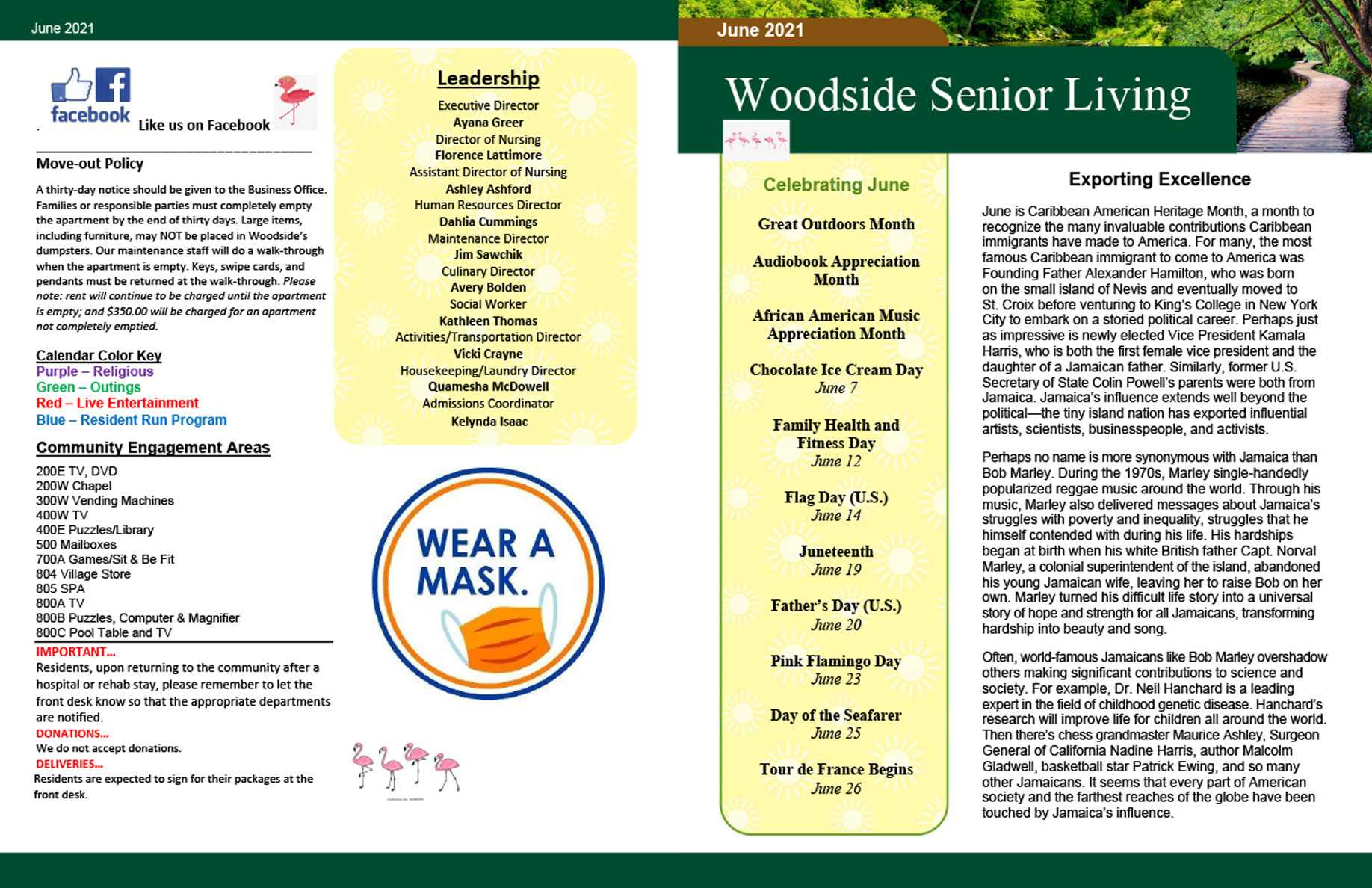 June 2021. | Woodside Senior Living